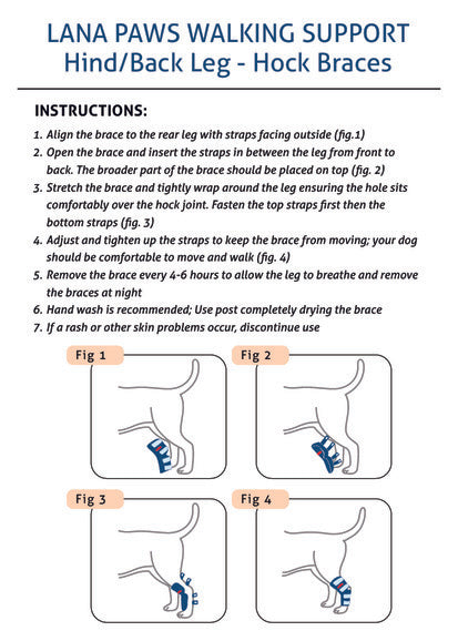 Lana Paws Dog Hind Leg Hock Joint Braces/ Walking Support